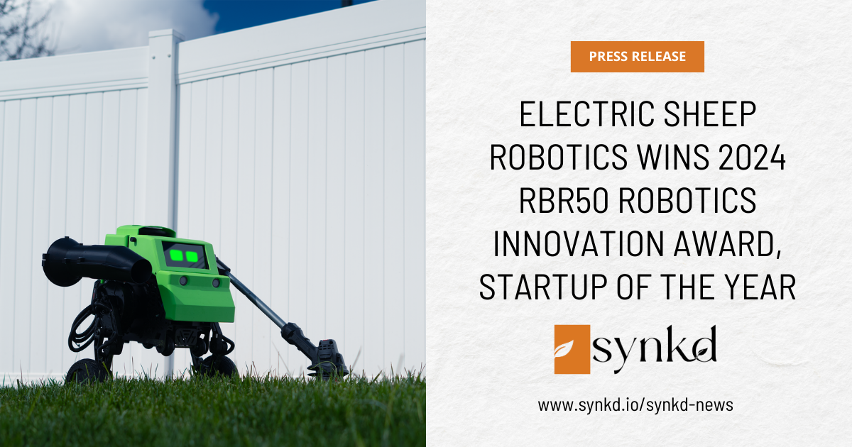 Electric Sheep Robotics Earns 2024 RBR50 Robotics Innovation Award Electric Sheep Robotics Earns 2024 RBR50 Robotics Innovation Award
